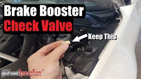 how to test brake booster check valve - Brake Check